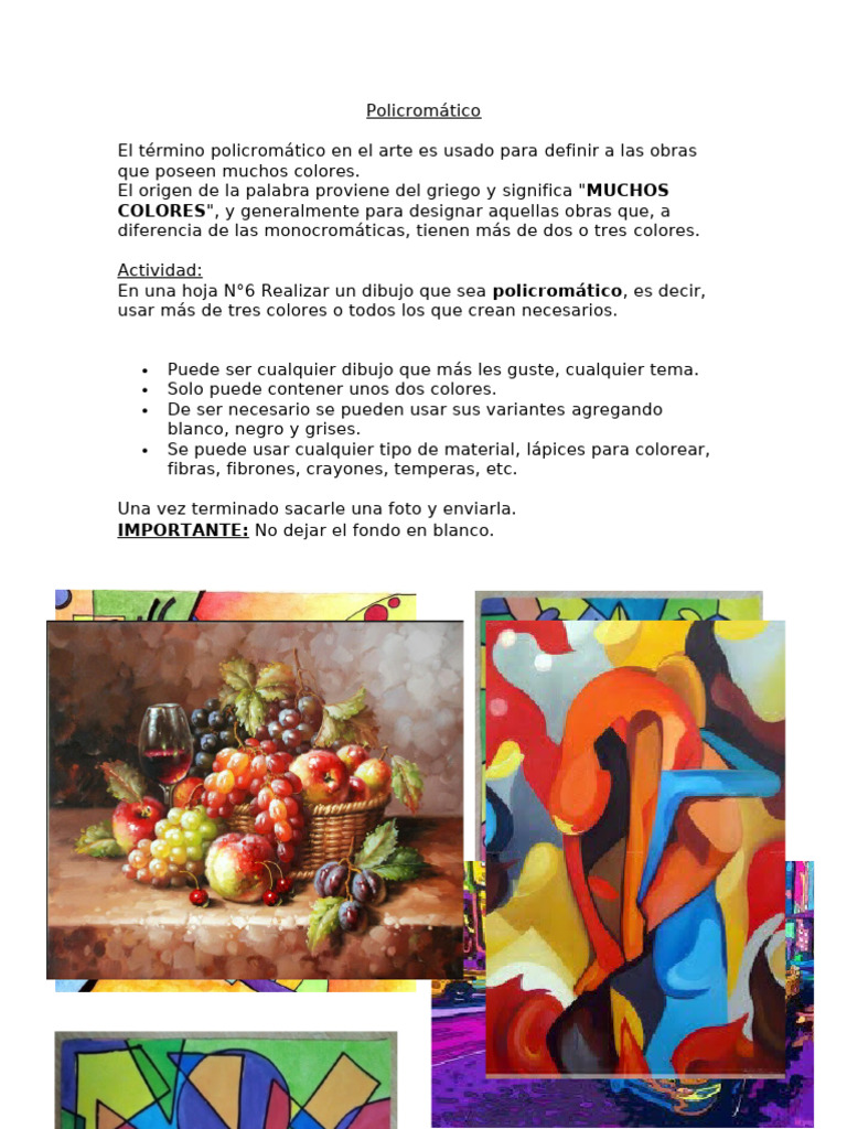 Actividad Policromático | PDF