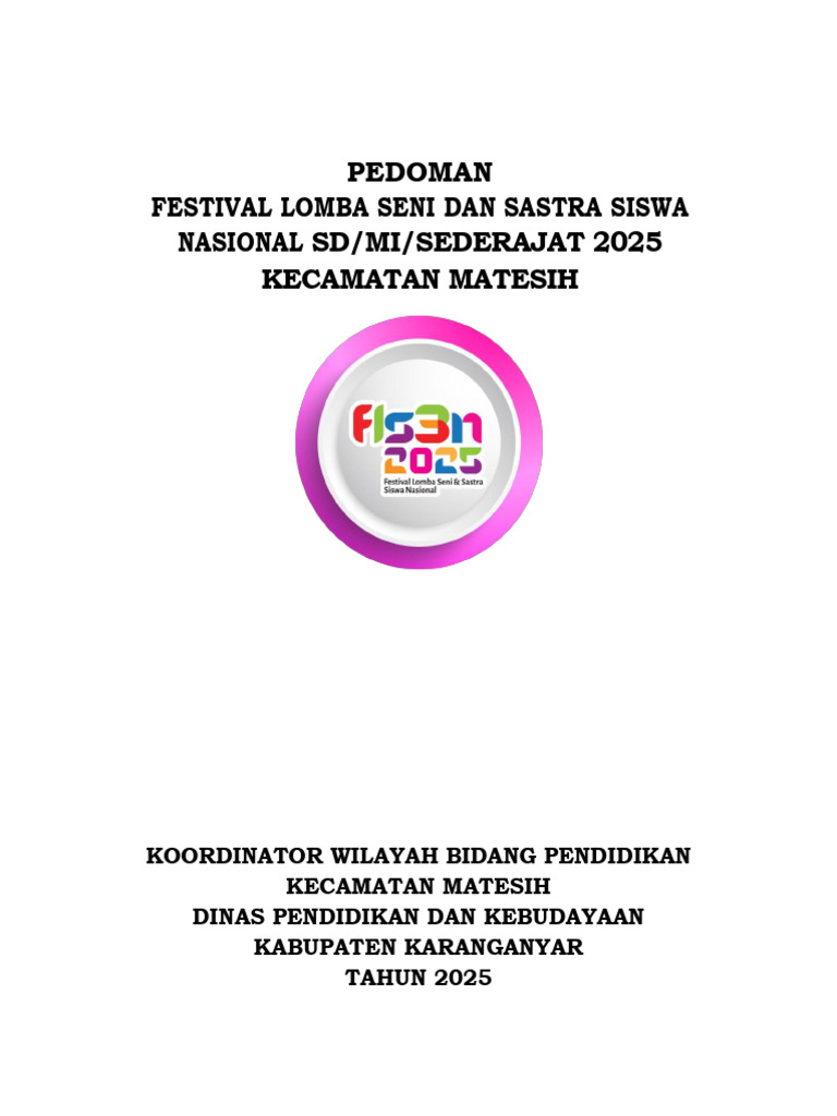 Pedoman FLS3N - Matesih - 2025 | PDF