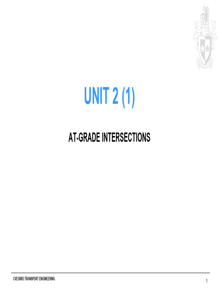 04 At-Grade Intersections | PDF | Traffic | Intersection (Road)