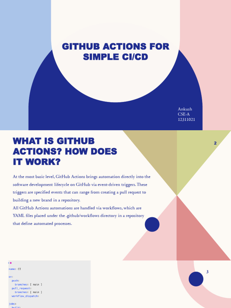 Github Actions For Simple CI - CD | PDF