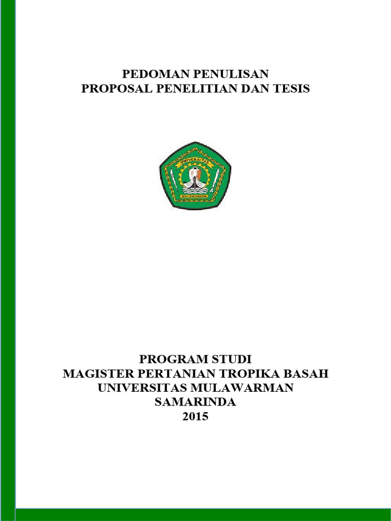 Pedoman Penulisan Proposal dan Tesis | PDF