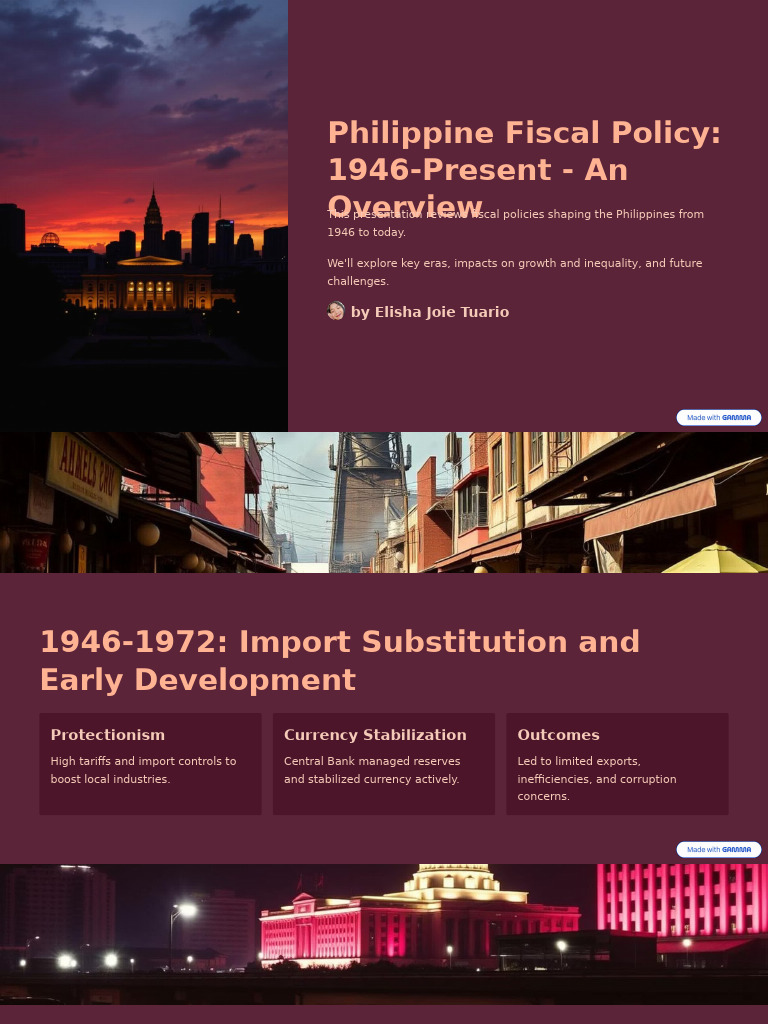 Philippine Fiscal Policy Overview 1946-Present | PDF | Fiscal Policy ...