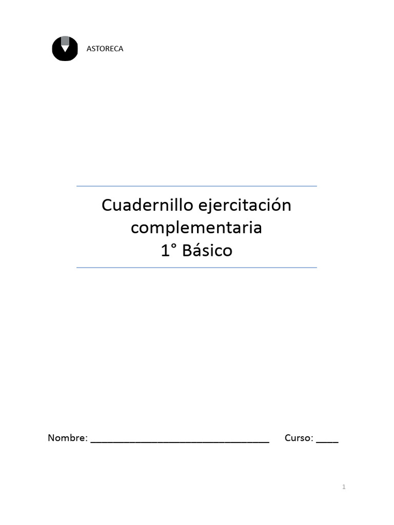 Cuadernillo Ejercitación Complementaria 1° | PDF