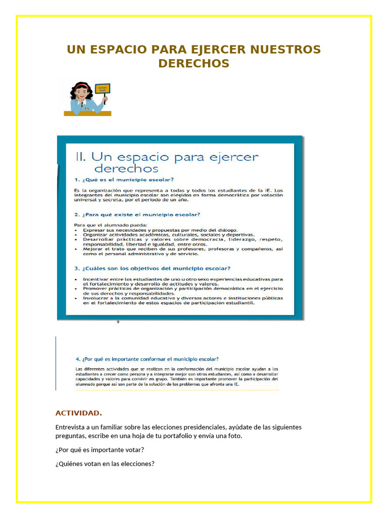 Un Espacio para Ejercer Nuestros Derechos | PDF