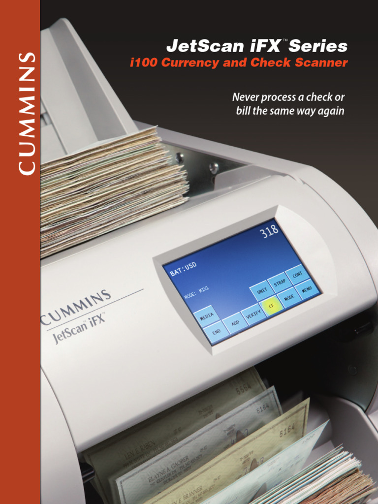 Cummins Allison I100 RDCS2012 | PDF | Cash | Automated Teller Machine