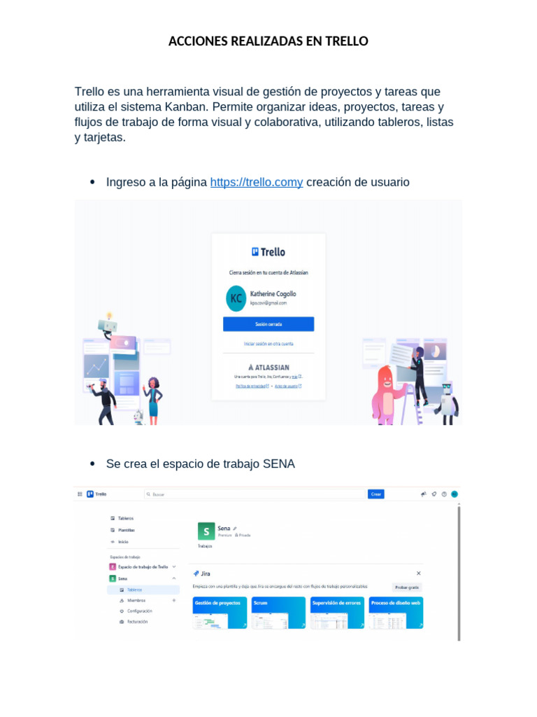 Acciones Realizadas en Trello | PDF