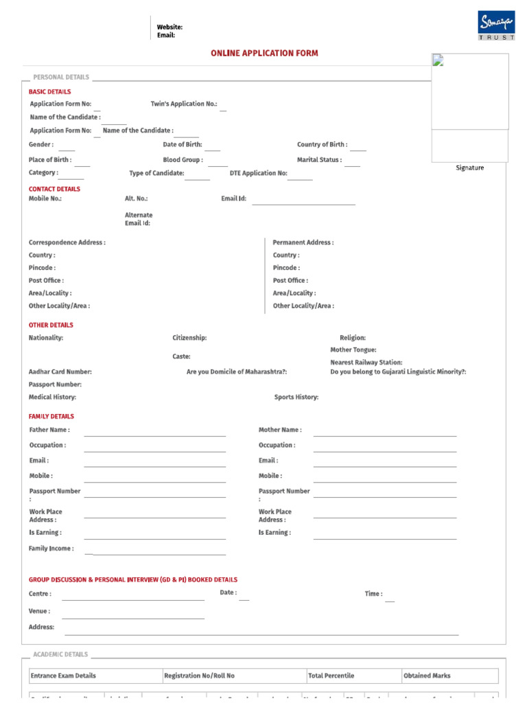 Admission Form | PDF