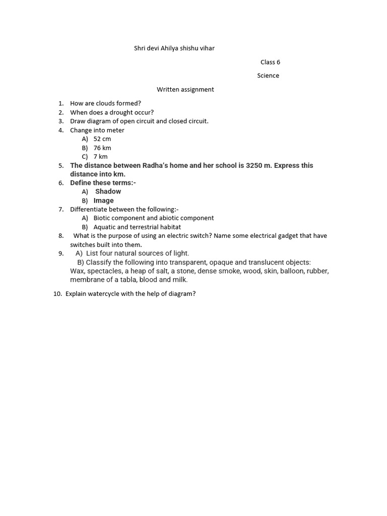 6 Science | PDF