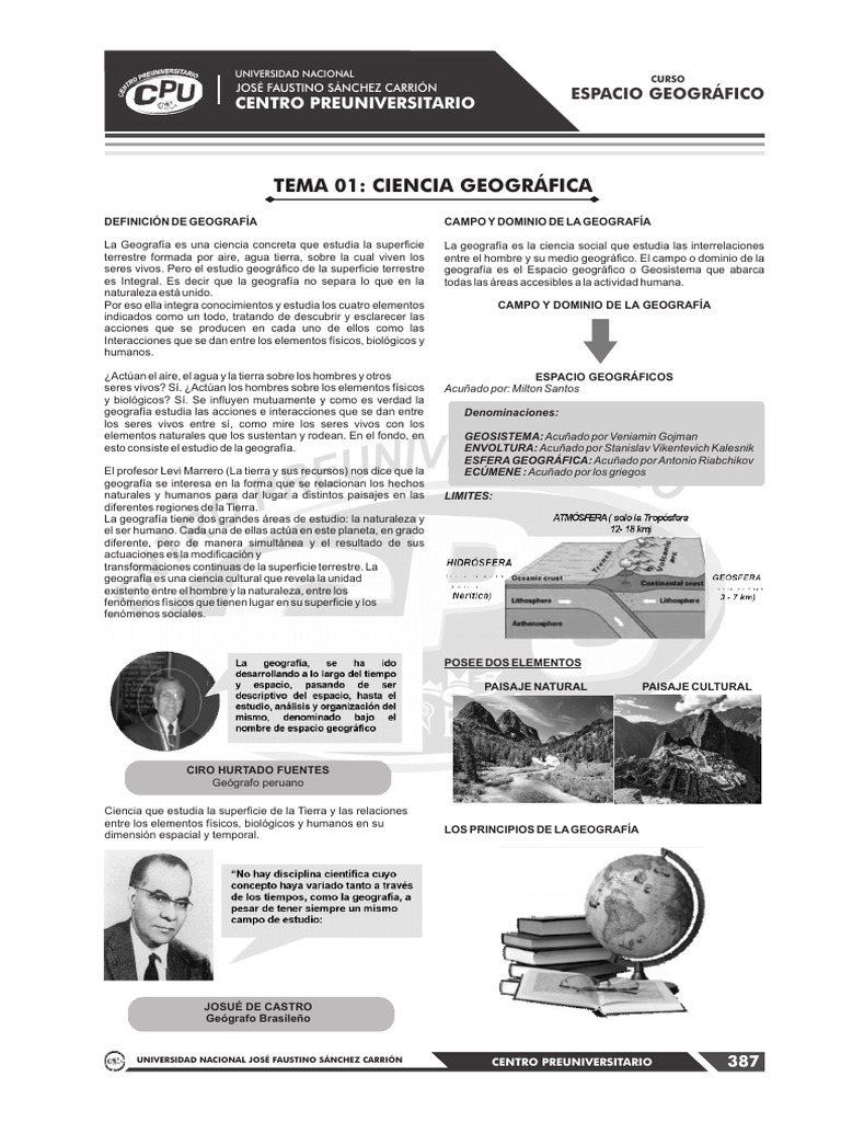 Ciencia Geográfica y Espacio Humano | PDF | Geografía | Paisaje