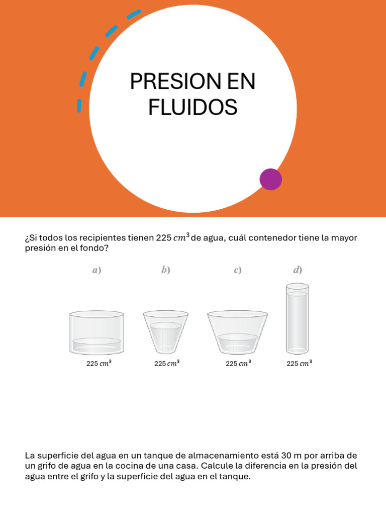 Ejercicios Unidad 2 | PDF | Presión | Pascal (Unidad)