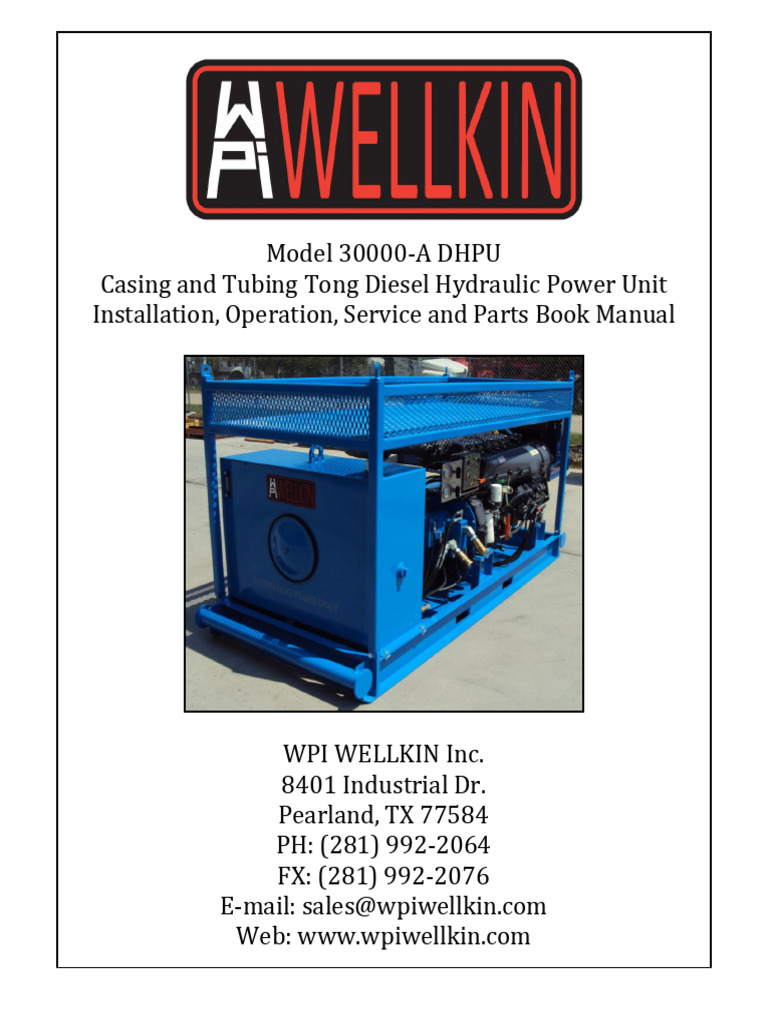 Model 30000-A DHPU Manual Guide | PDF | Valve | Pump