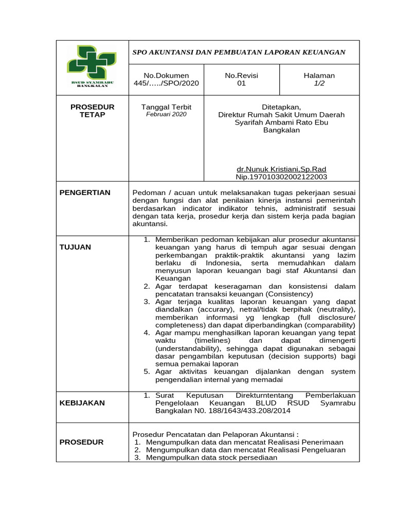 Sop Akuntansi 2020 | PDF