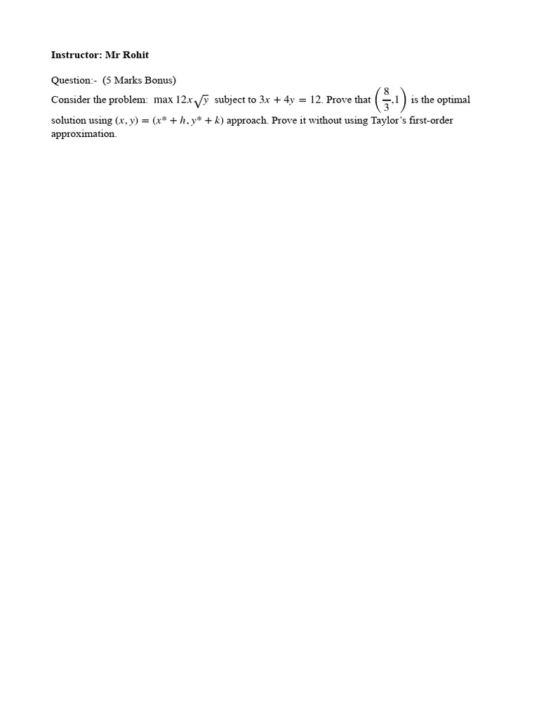 Bonus Marks Question | PDF