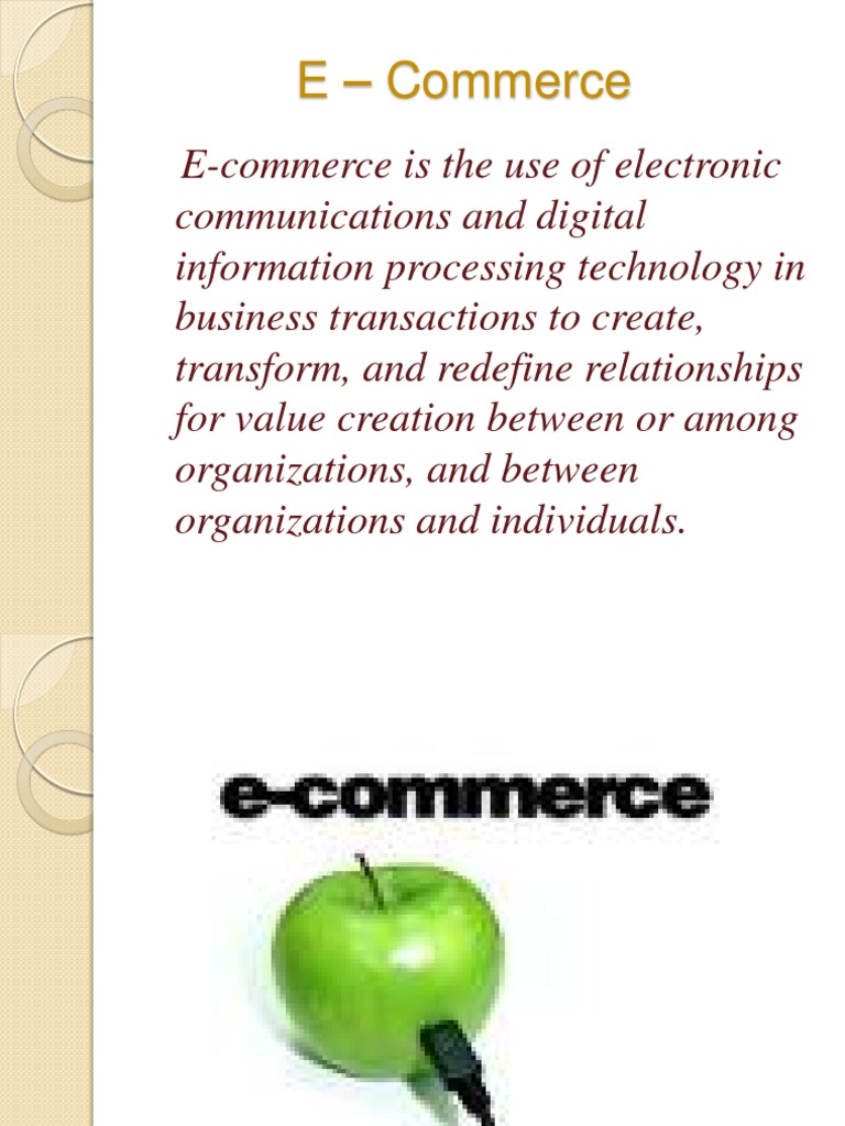 E - Commerce | PDF | E Commerce | Internet