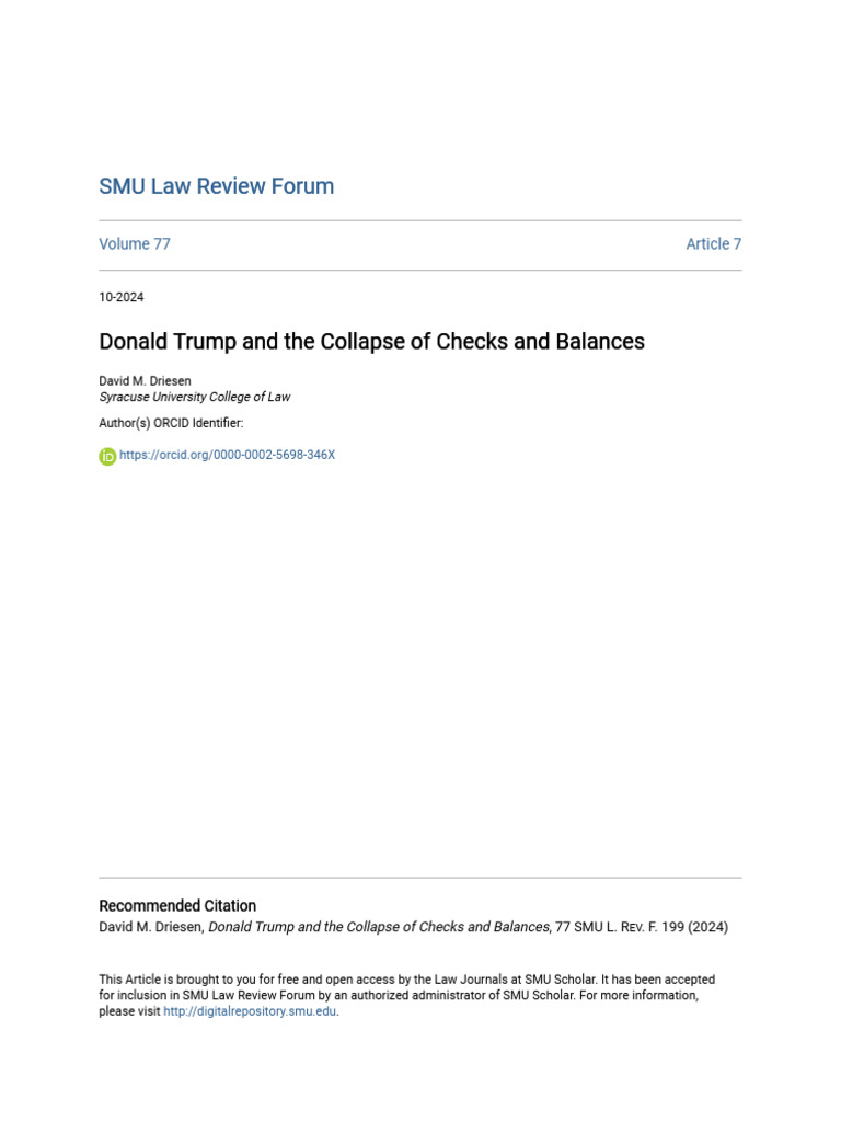 Trump and the Erosion of Democracy | PDF | United States Congress ...