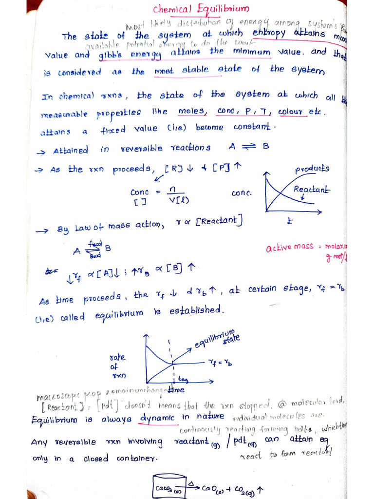 Chemical Equilibrium | PDF