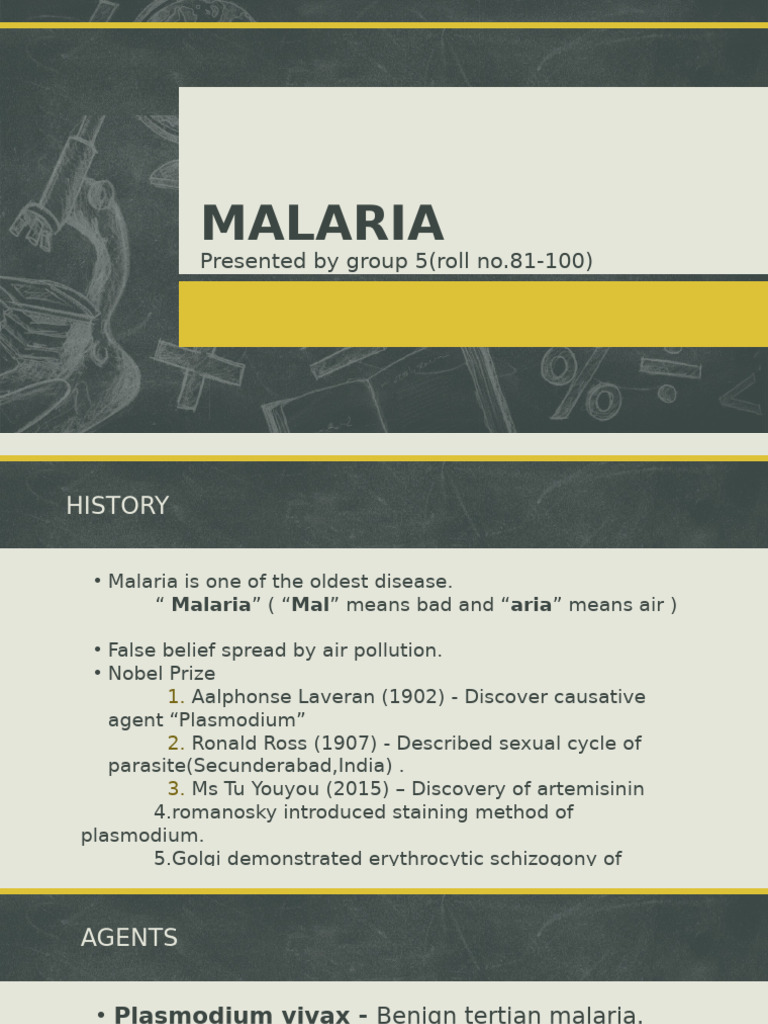 Comprehensive Overview of Malaria | PDF | Plasmodium Falciparum | Malaria