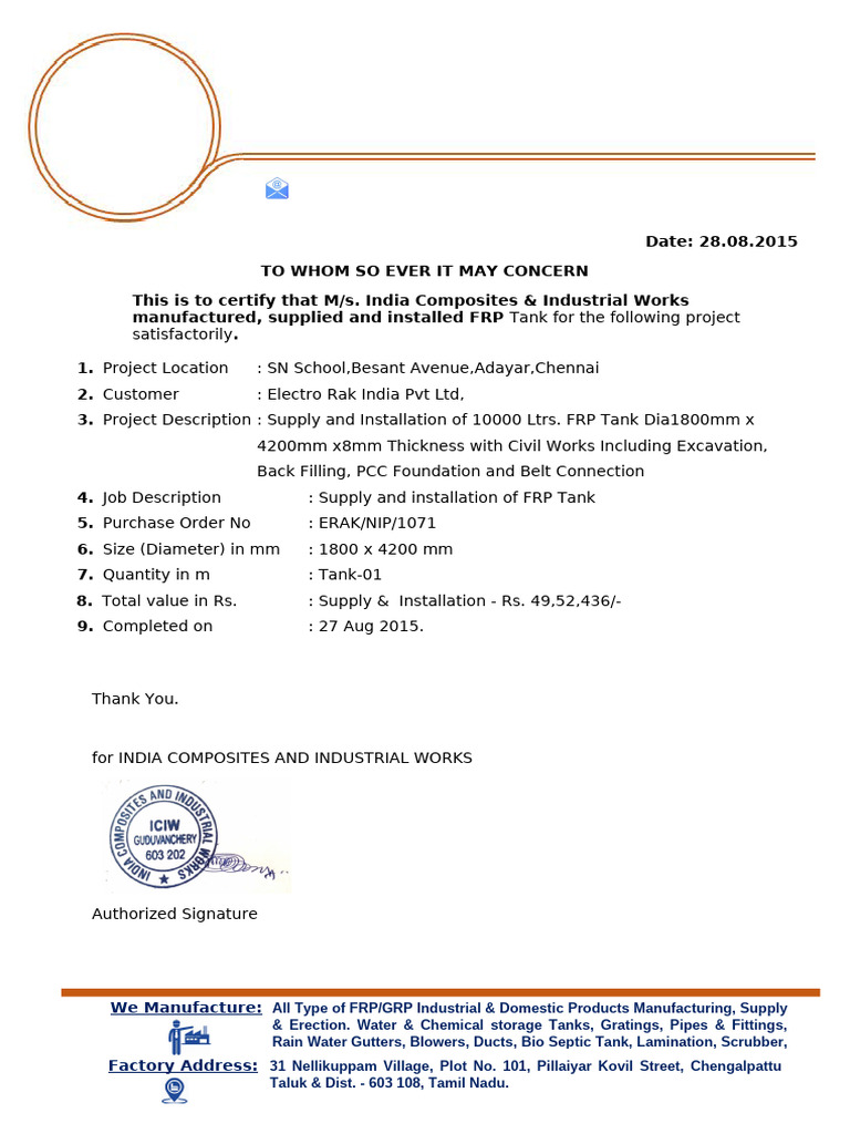 Project Completion Report Electro Rak | PDF