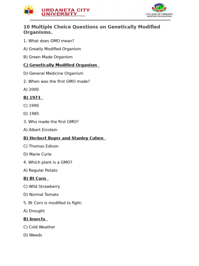Group 5 Genetically Modified Organisms | PDF
