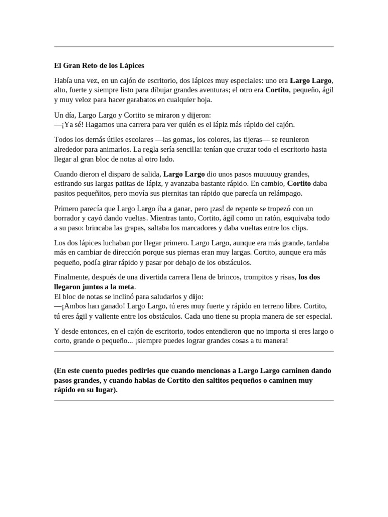 El Gran Reto de Los Lápices | PDF