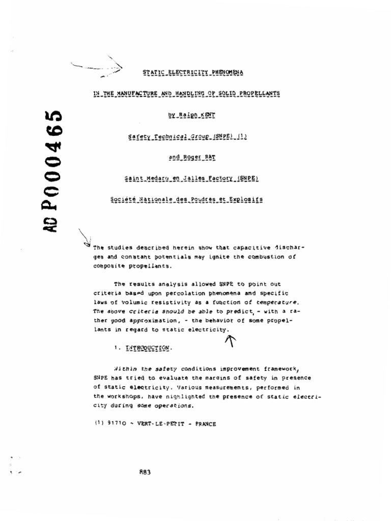 Astatic Electricity Phenomena in The Manufacture and Handling of Solid ...