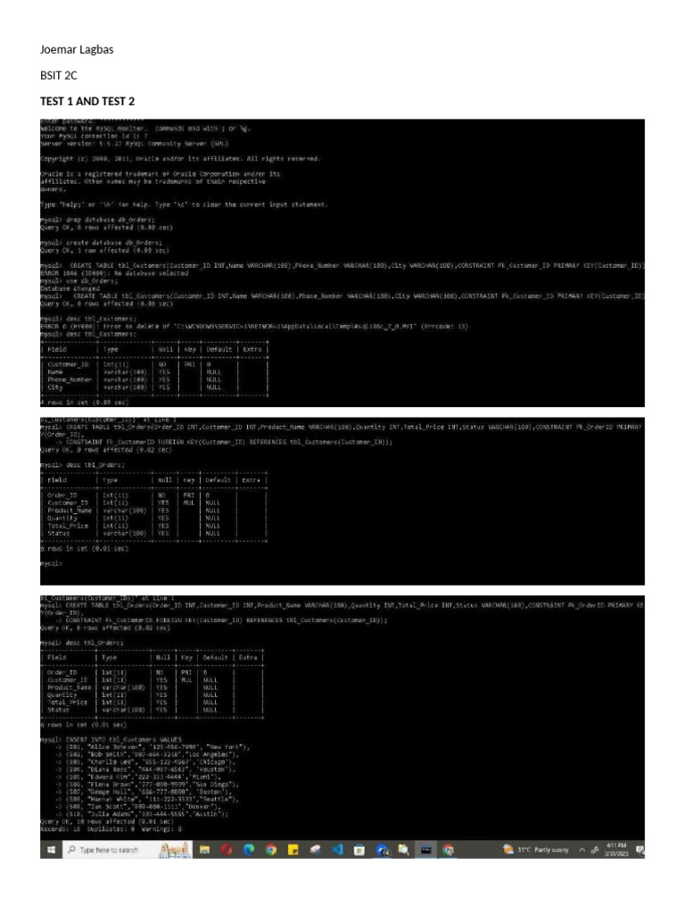 Database (Joining) | PDF