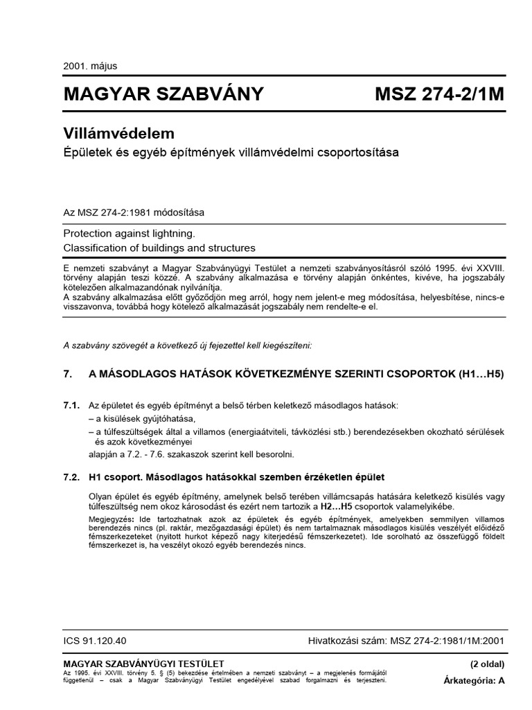 MSZ 274 2 1m | PDF