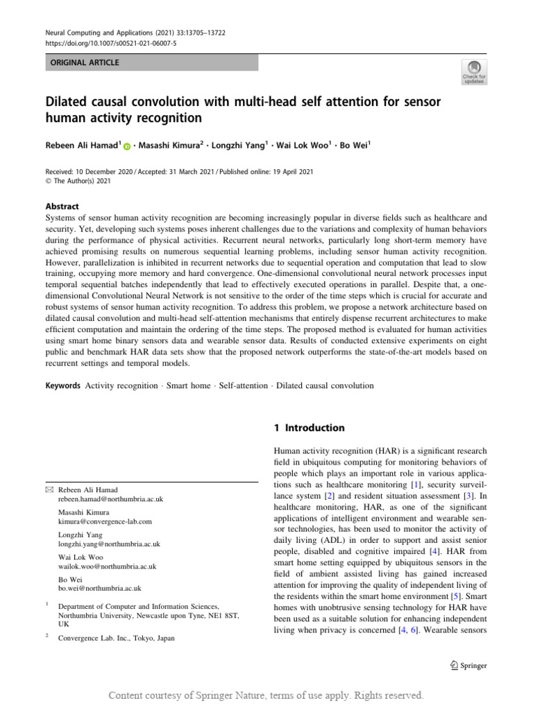 Dilated Causal Convolution With Multi-Head Self at | PDF | Deep Learning | Learning