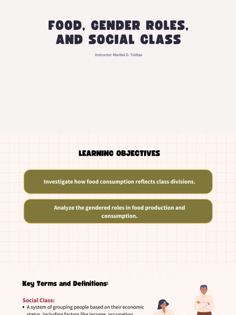 M4So FOOD, GENDER ROLE AND SOCIAL CLASS | PDF
