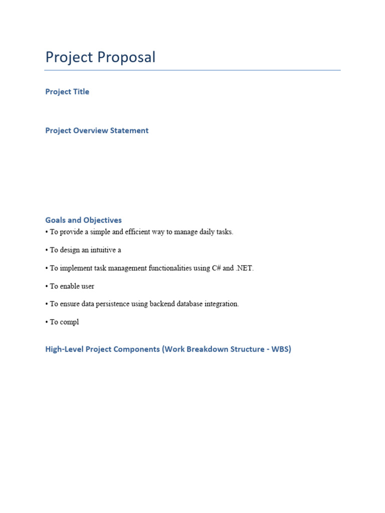 To-Do List App Project Proposal | PDF