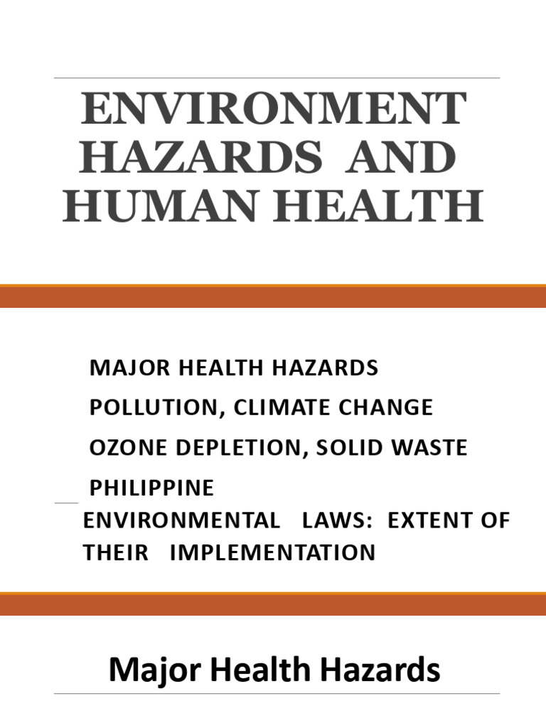 Lesson 6 Environmental Hazards Human Health 1 | PDF | Waste | Hazards