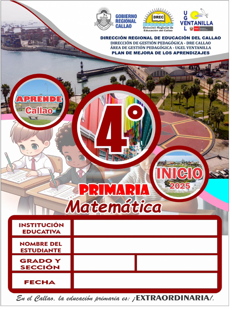 Prueba 4°grado-Matemática Inicio-2025 | PDF