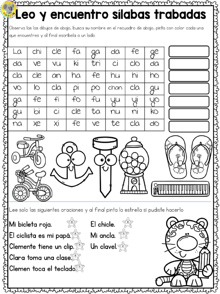 Leo y Encuentro Las Silabas Trabadas | PDF