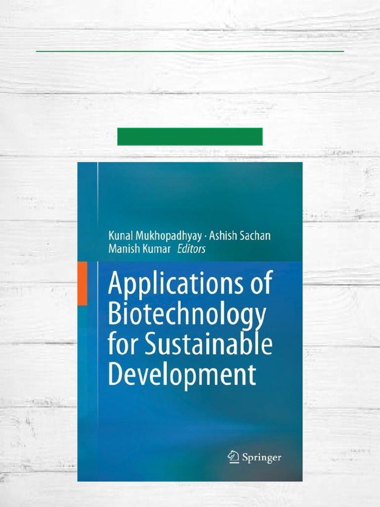 Browse Applications of Biotechnology For Sustainable Development High ...