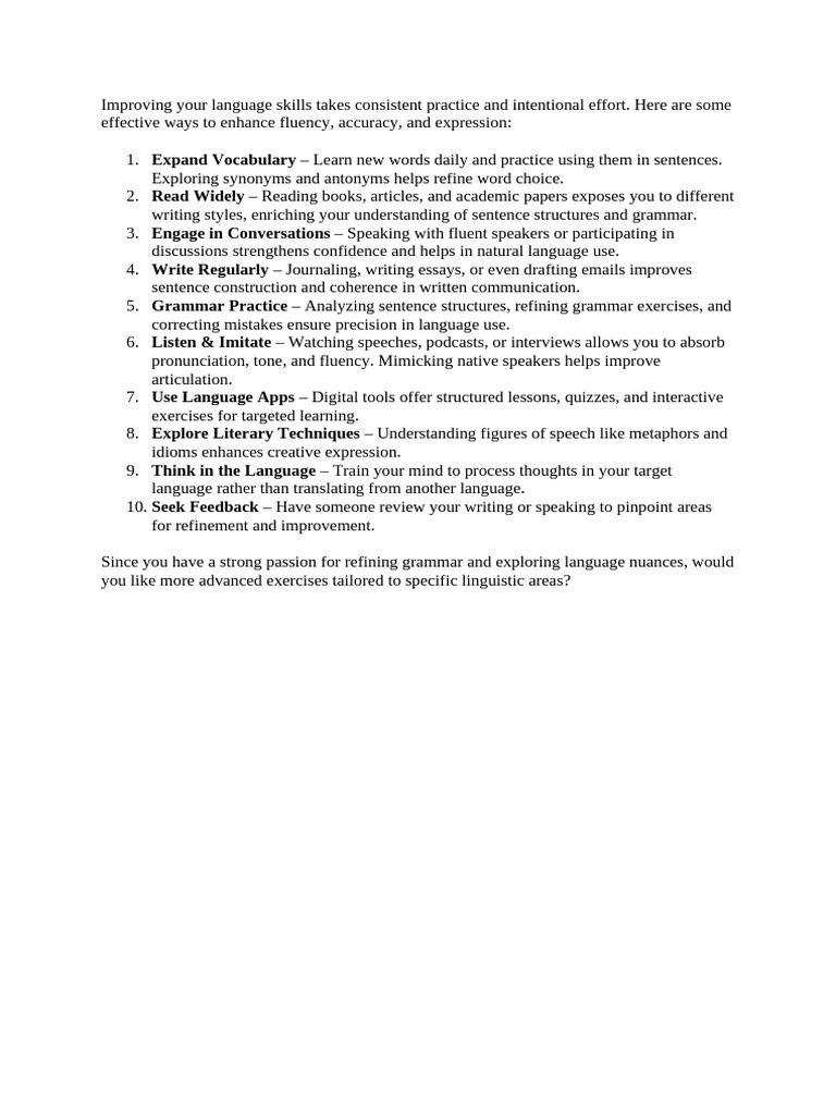 Improving Your Language Skills Takes Consistent Practice and ...