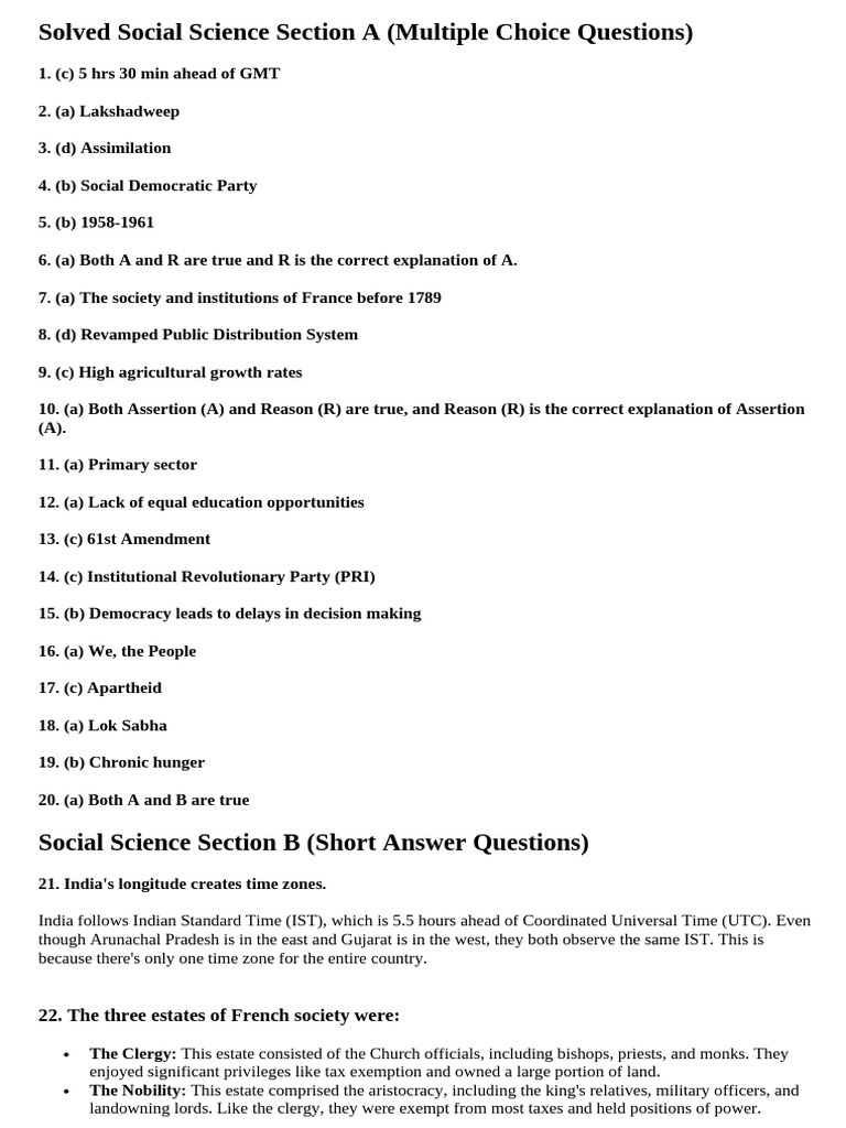 Half Yearly Class 9th Answer Key . | PDF | Poverty | Poverty & Homelessness