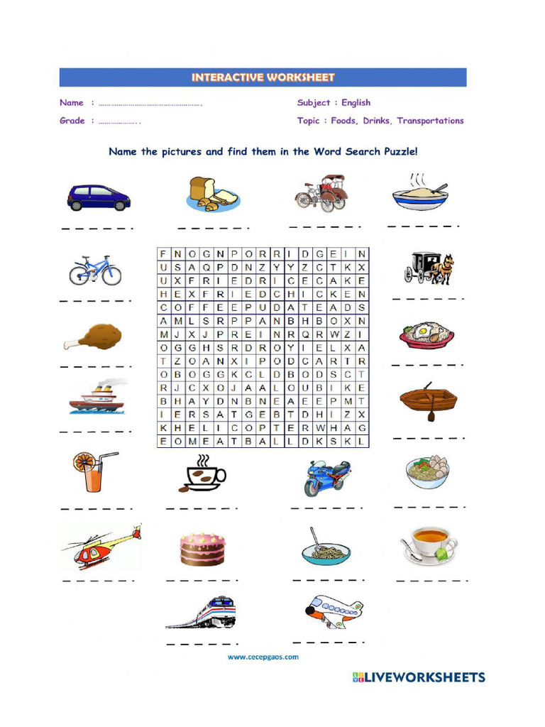 Worksheet 1851967 | PDF