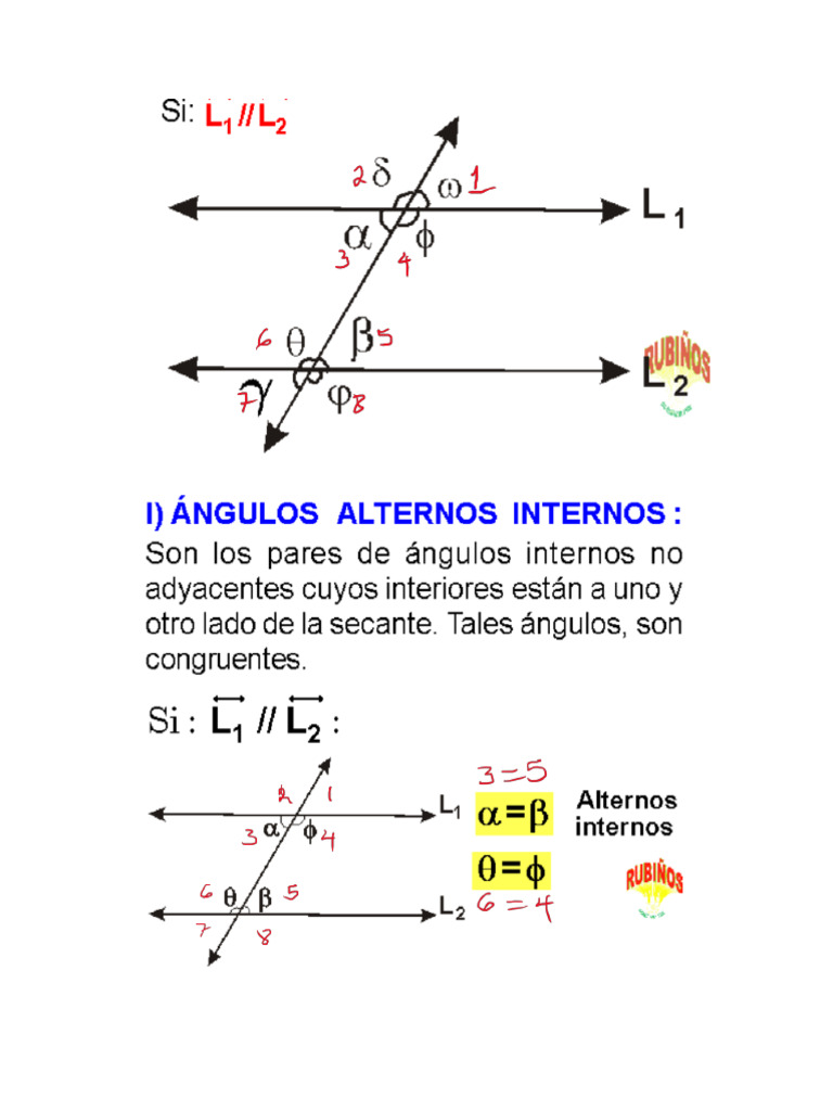 Tipos de Ángulos | PDF