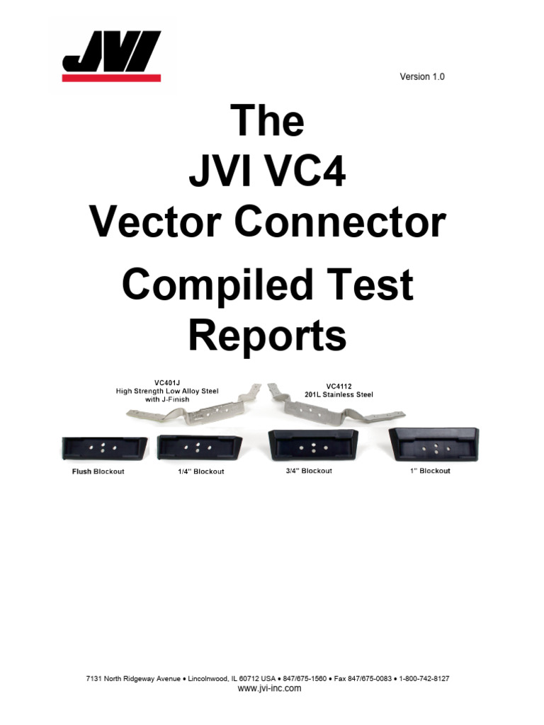 JVI Mid-V Connector Test Reports | PDF | Building Materials | Building ...