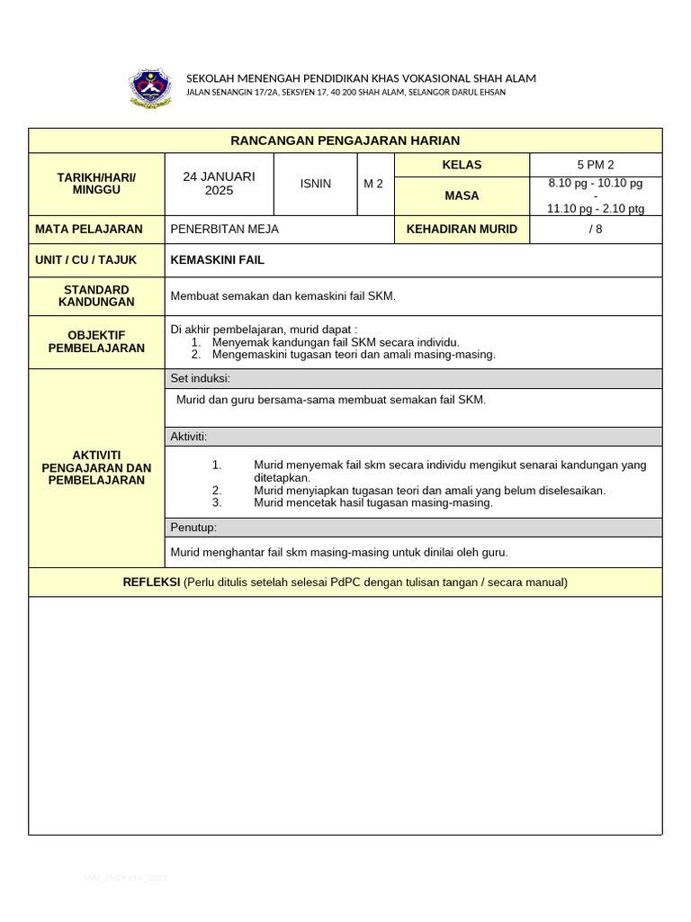 Rancangan Pengajaran Penerbitan Meja | PDF