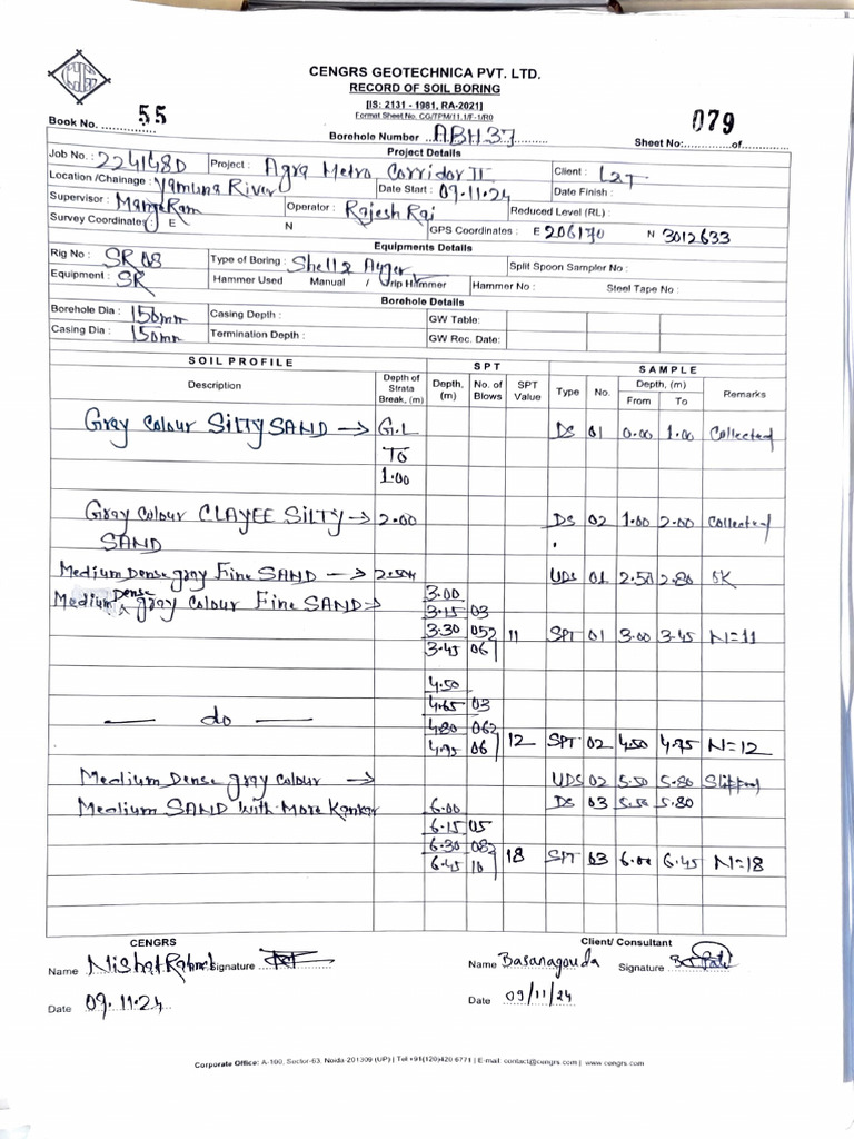 ABH-37 Complete Borelog Sheet | PDF | Earth Sciences
