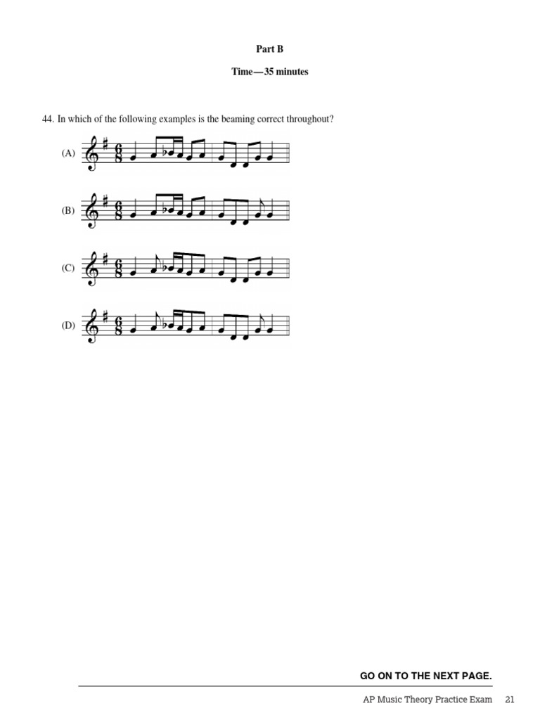 AP Music Theory Practice Exam Guide | PDF | Minor Scale | Chord (Music)