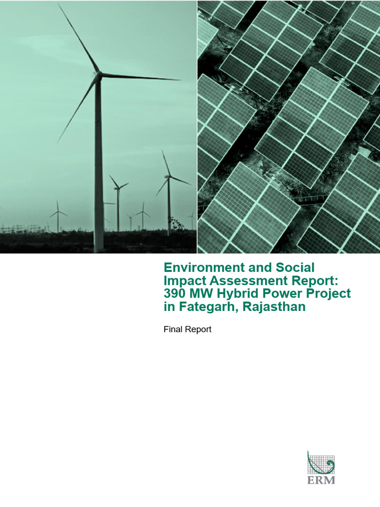 ESIA Report 390MW Hybrid Project | PDF | Environmental Impact ...