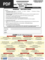 Class 10 PW NSAT Sample Paper | PDF | Taste | Soma (Biology)