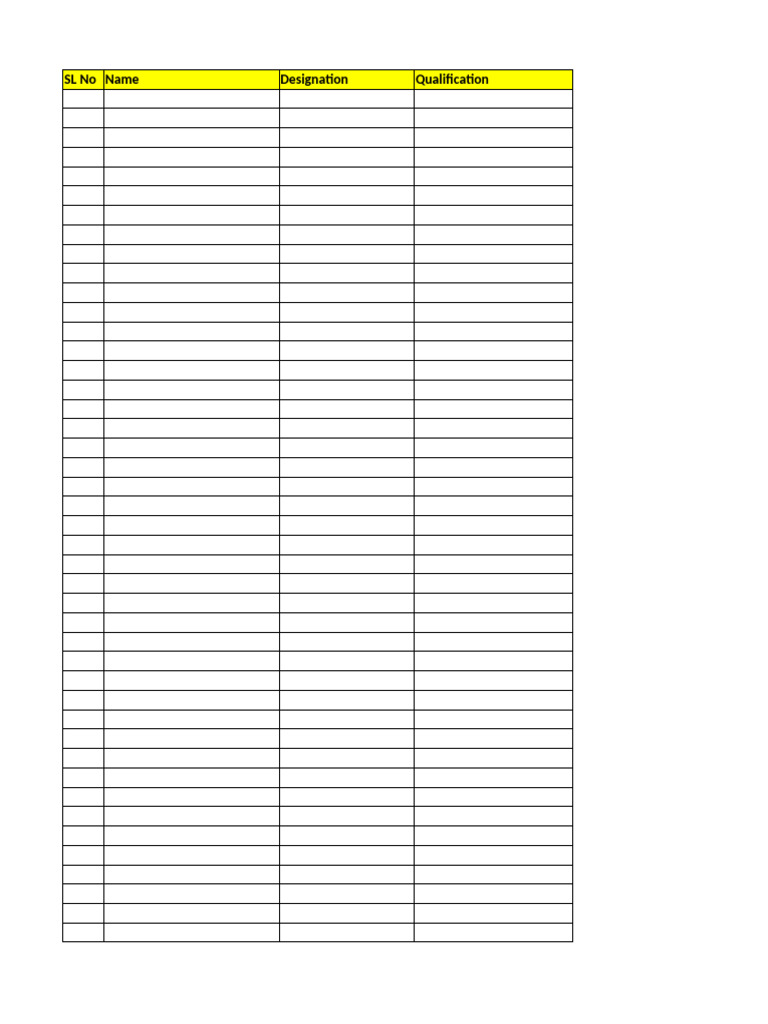 Teacher List Format | PDF