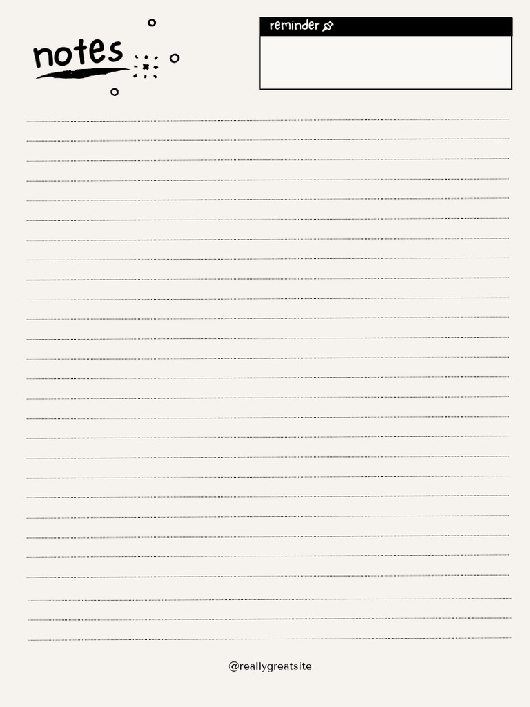 Beige Clean and Simple Notes Paper Document A4 | PDF