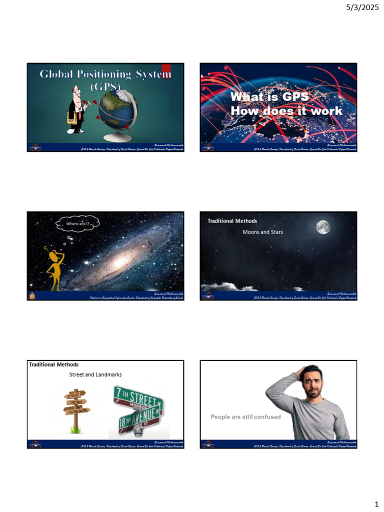 Lecture 3 - Introduction To GPS | PDF | Geography | Global Positioning ...