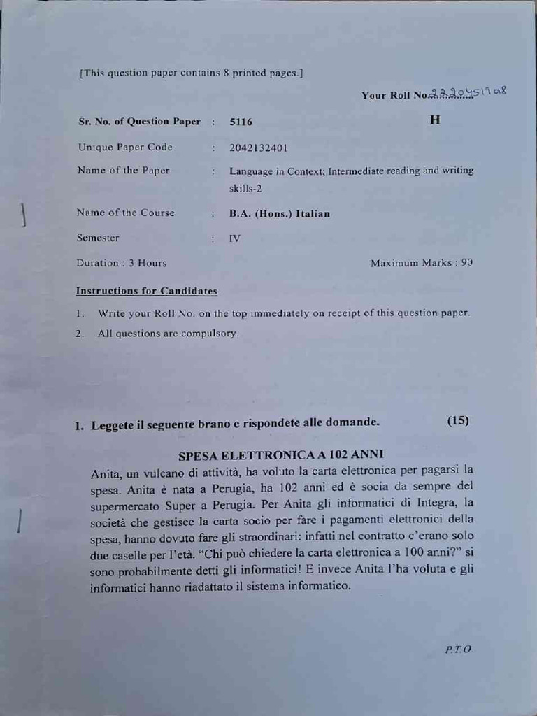 Sem 4 Question Papers | PDF