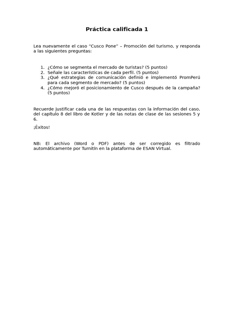 PrÃ¡Ctica Calificada 1 | PDF