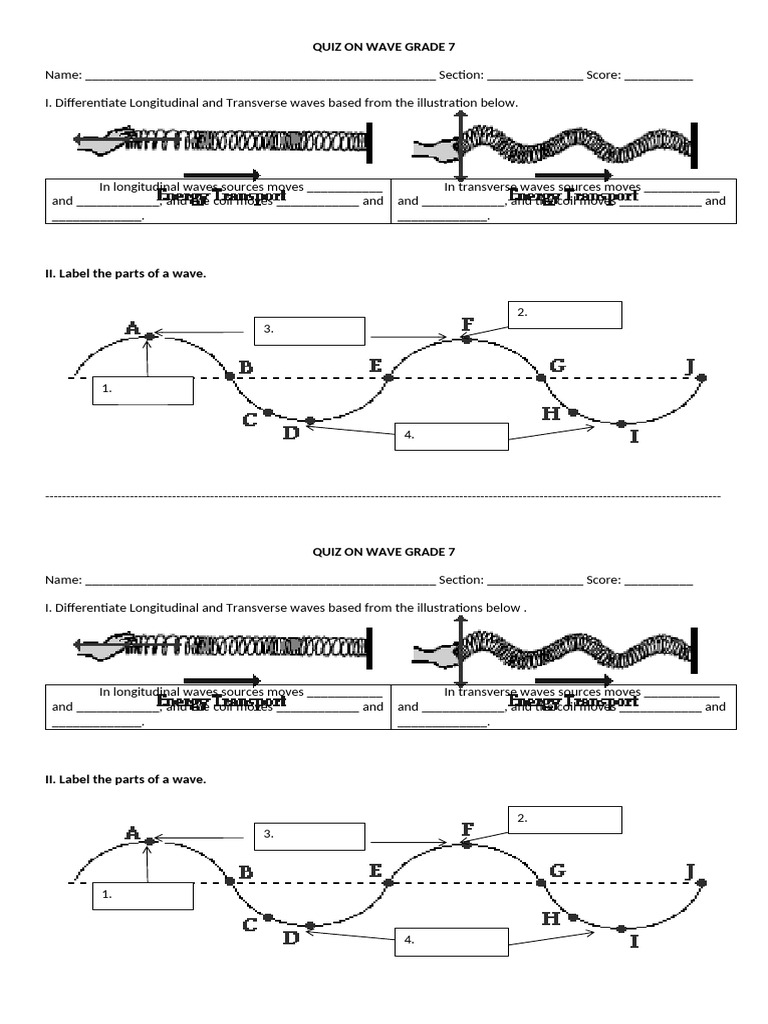 QUIZ ON SOUND GRADE 7 | PDF